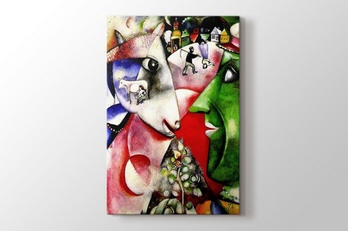 The Blue House Marc Chagall Kanvas Tablo Burada - PlusCanvas
